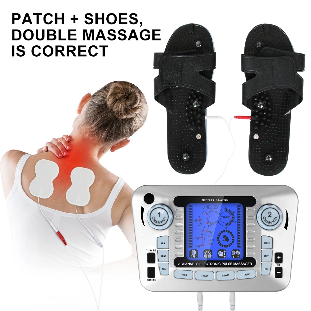 Tens-Portable-Acupuncture-Digital-Electric-Pulse-Massage-EMS-Muscle ...