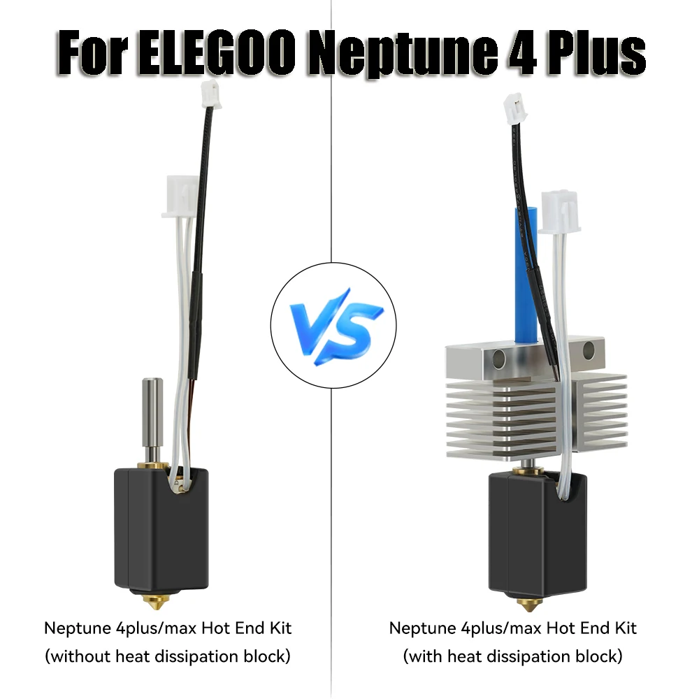 For ELEGOO Neptune 4 Plus Hotend Kit Heatbreak Heater Cartridge 24V ...