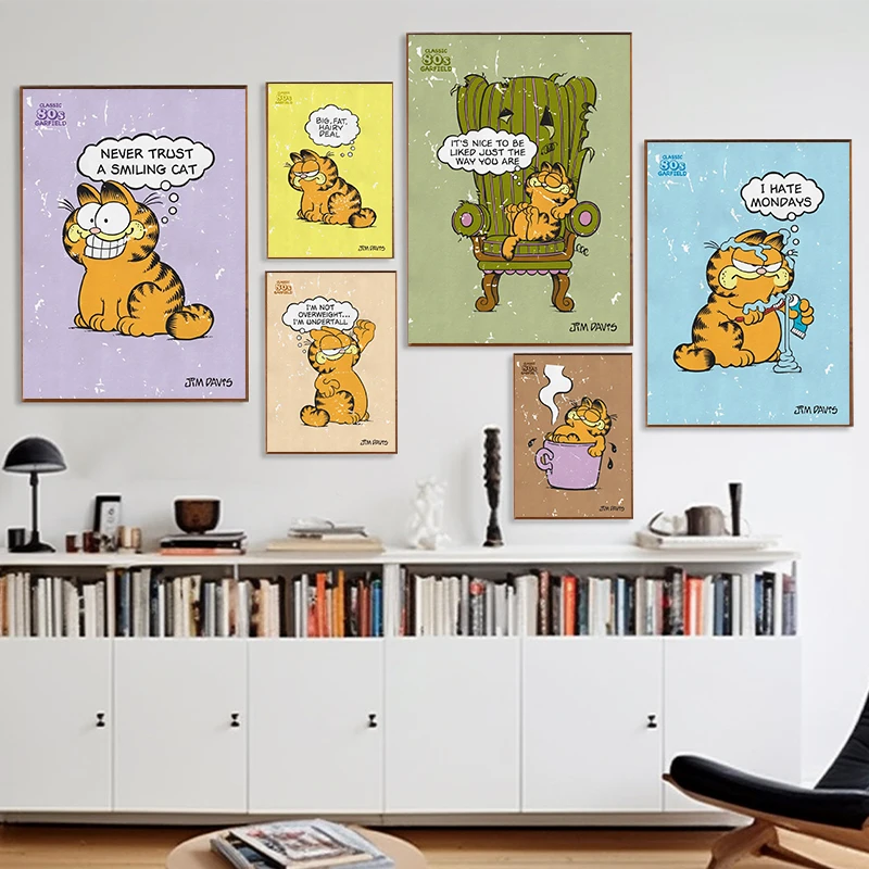 Classic-80s-Garfields-Quotes-Funny-Cartoon-Posters-and-Prints-Canvas ...