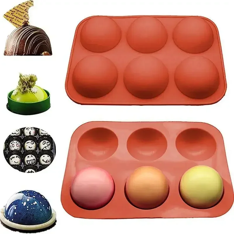 Kitchen-Silicone-Baking-Molds-6-Holes-Half-Ball-Sphere-Chocolate ...