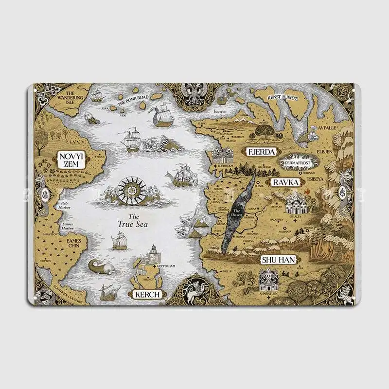 Map-Of-Shadow-And-Bone-Poster-Metal-Plaque-Club-Party-Living-Room ...