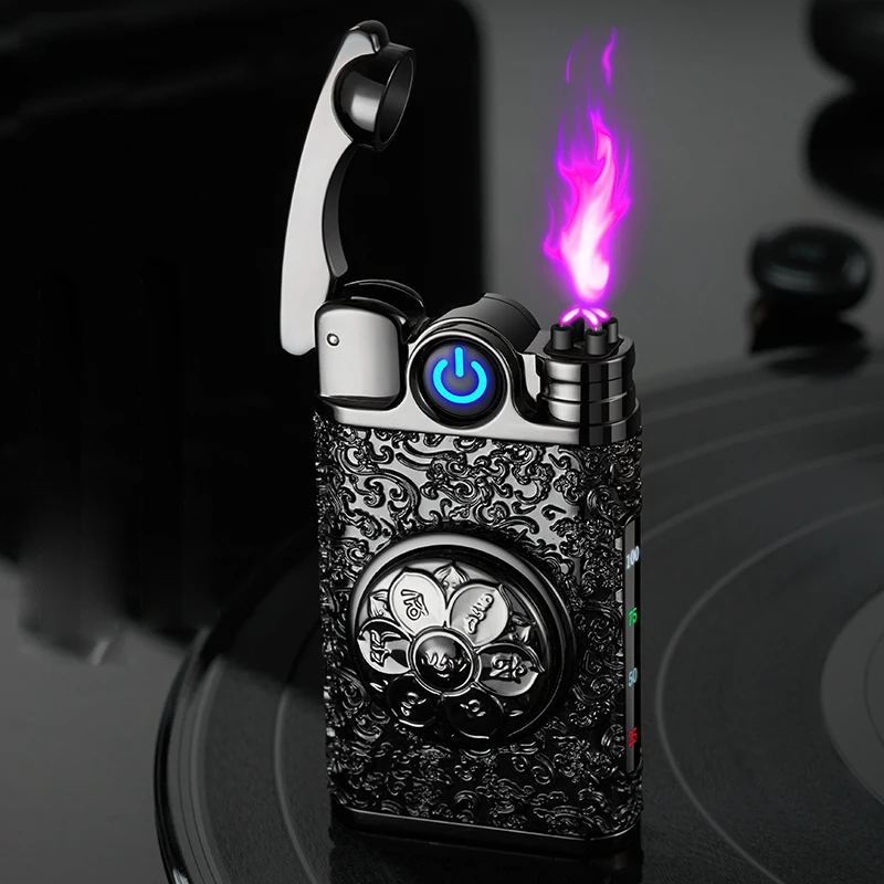 Embossed Double Arc Windproof Rechargeable Lighter, Touch Sense ...