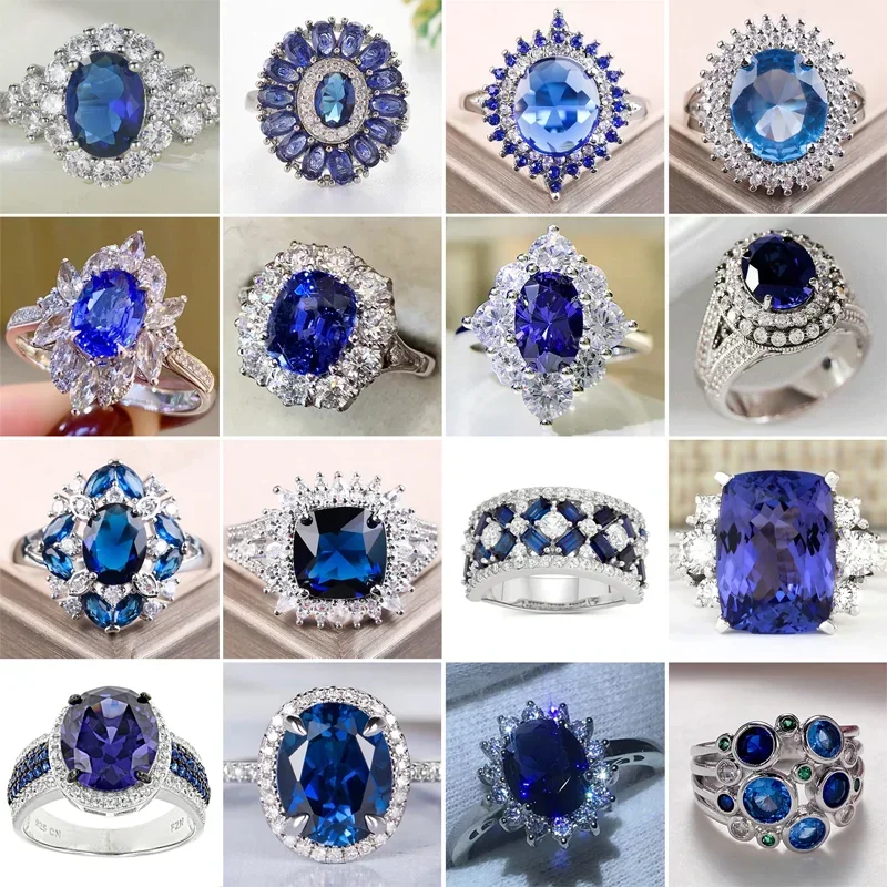 Elegant-and-Luxurious-Dark-Blue-Zirconia-Rings-for-Women-Stylish-and ...