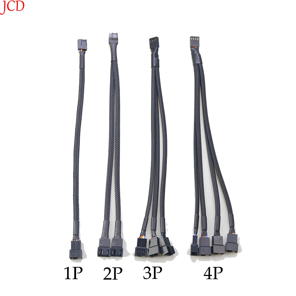 Black-Sleeved-PWM-Cabo-de-Extens-o-Cabos-de-Extens-o-Conector-4-Pin-PWM ...