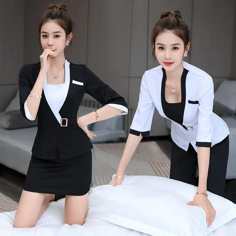 Beauty-Salon-Spa-Hotel-Receptionist-Uniform-For-Woman-Waiter-Clothes ...