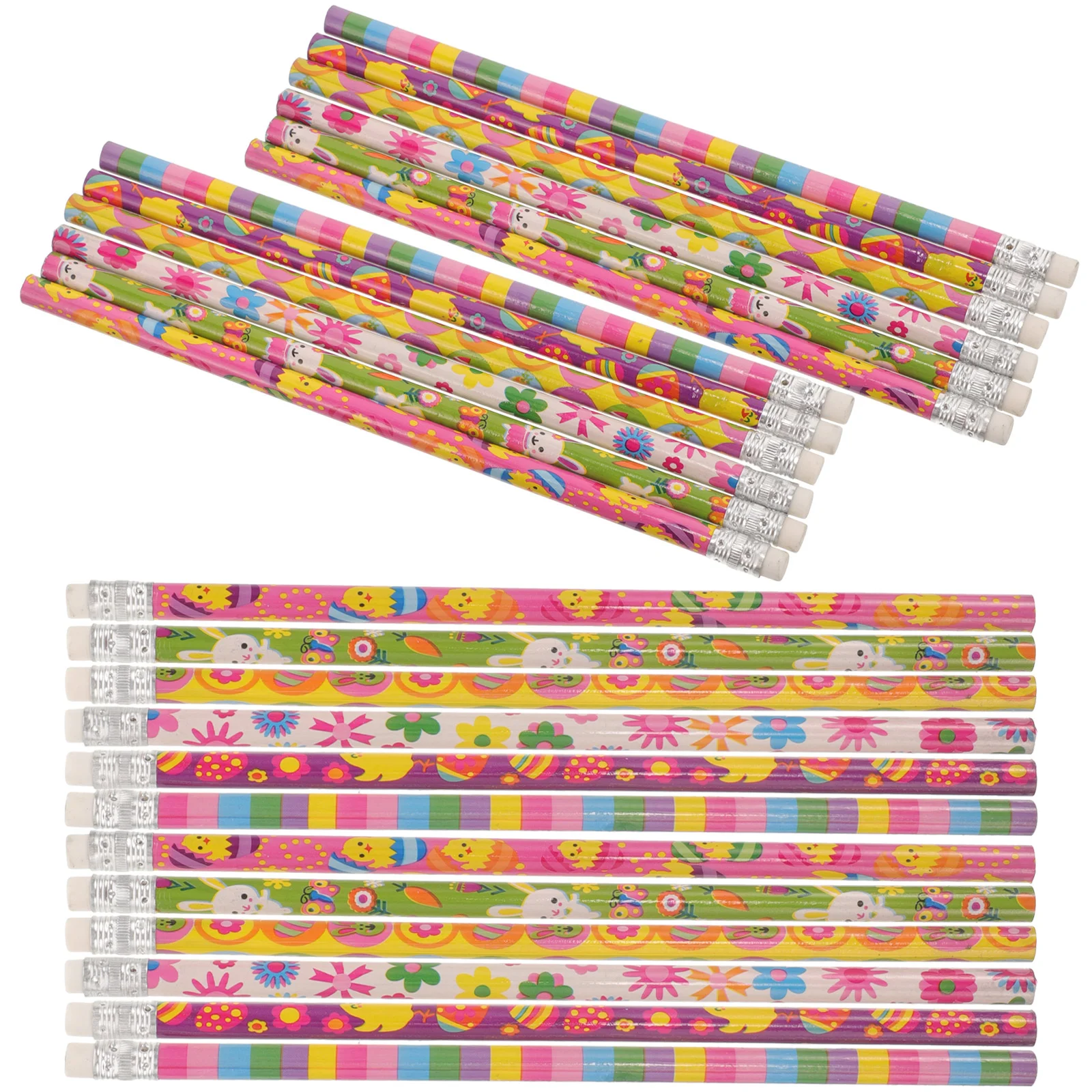 24-Pcs-Easter-Pencil-Students-Stationery-Drawing-Lead-Pencils-Cartoon ...