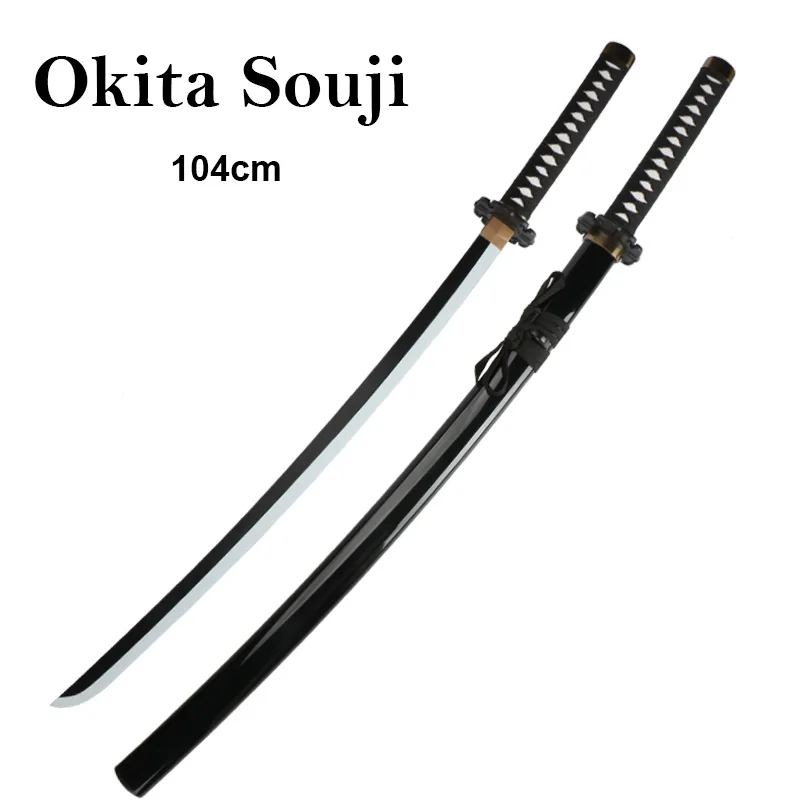 Online-Game-Fate-Katana-104cm-Okita-Souji-Cosplay-Toy-Sword-Black-White ...