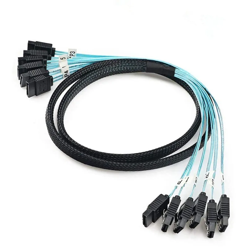 50cm Sas 6/4 Sata To 6/4 Sata Set Date 7 Pin Sata 3 Cable 6gbps Hdd/ssd ...