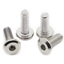 M3 M4 M5 M6 M8 304 Stainless Steel Allen Hex Hexagon Socket Large Flat Head Furniture Rivet ...