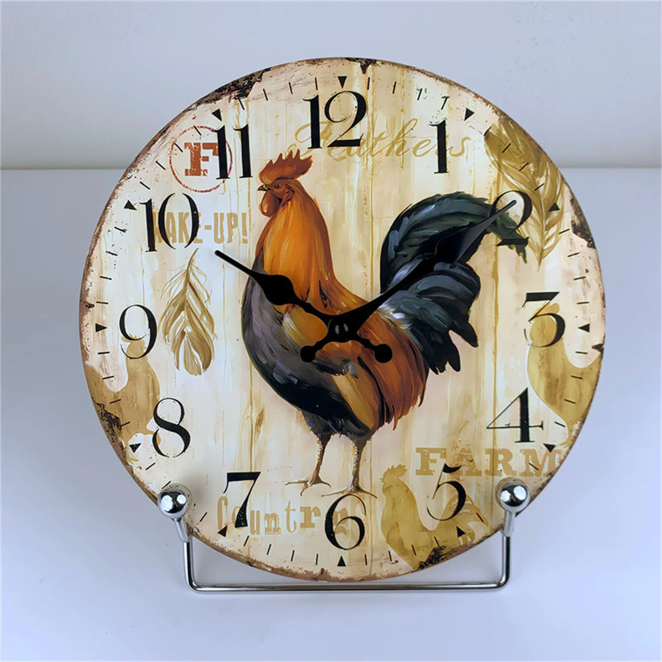 Relojes-de-pared-de-cocina-de-granja-Vintage-reloj-anal-gico-de-gallo ...