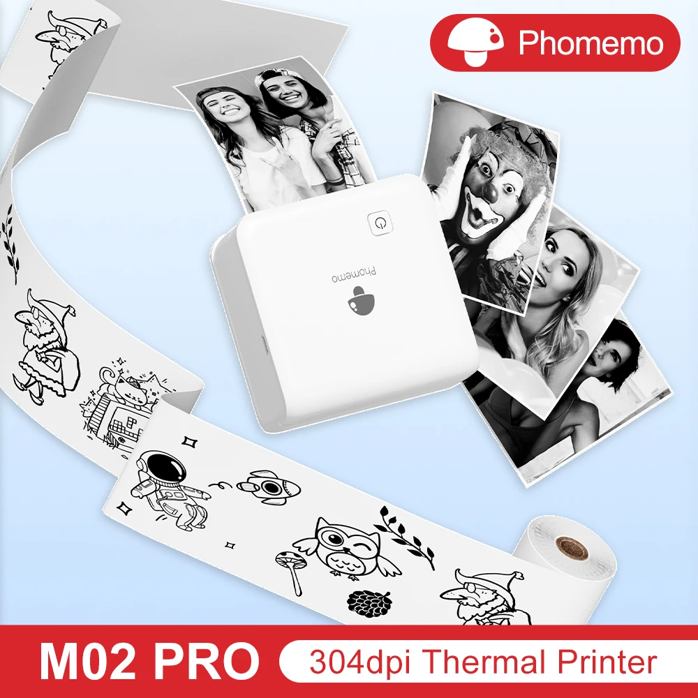 Phomemo-300dpi-Pocket-Printer-M02-Pro-Thermal-Bluetooth-Portabel-Mini ...