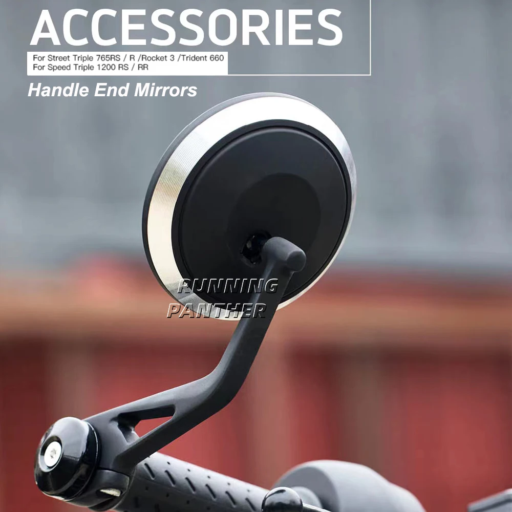 Motorcycle-CNC-Handlebar-Handle-Bar-Rearview-Side-Mirrors-Bar-End ...