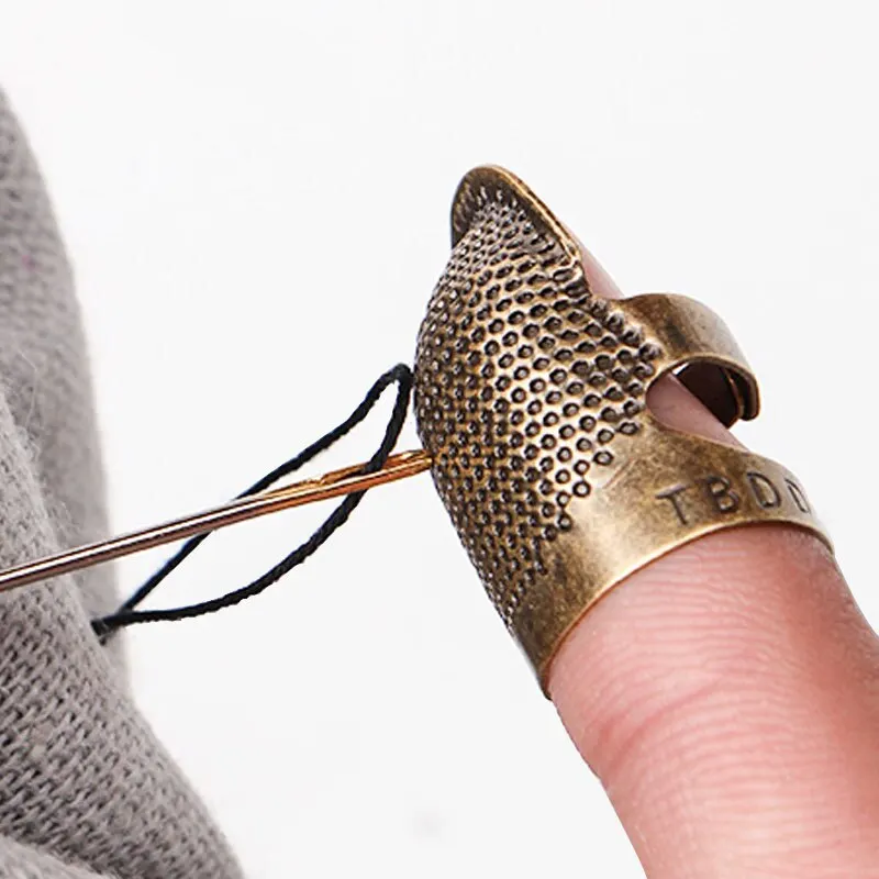 1pc-Copper-Thimble-Sewing-Retro-Finger-Protector-Anti-Slip-Ring-For ...