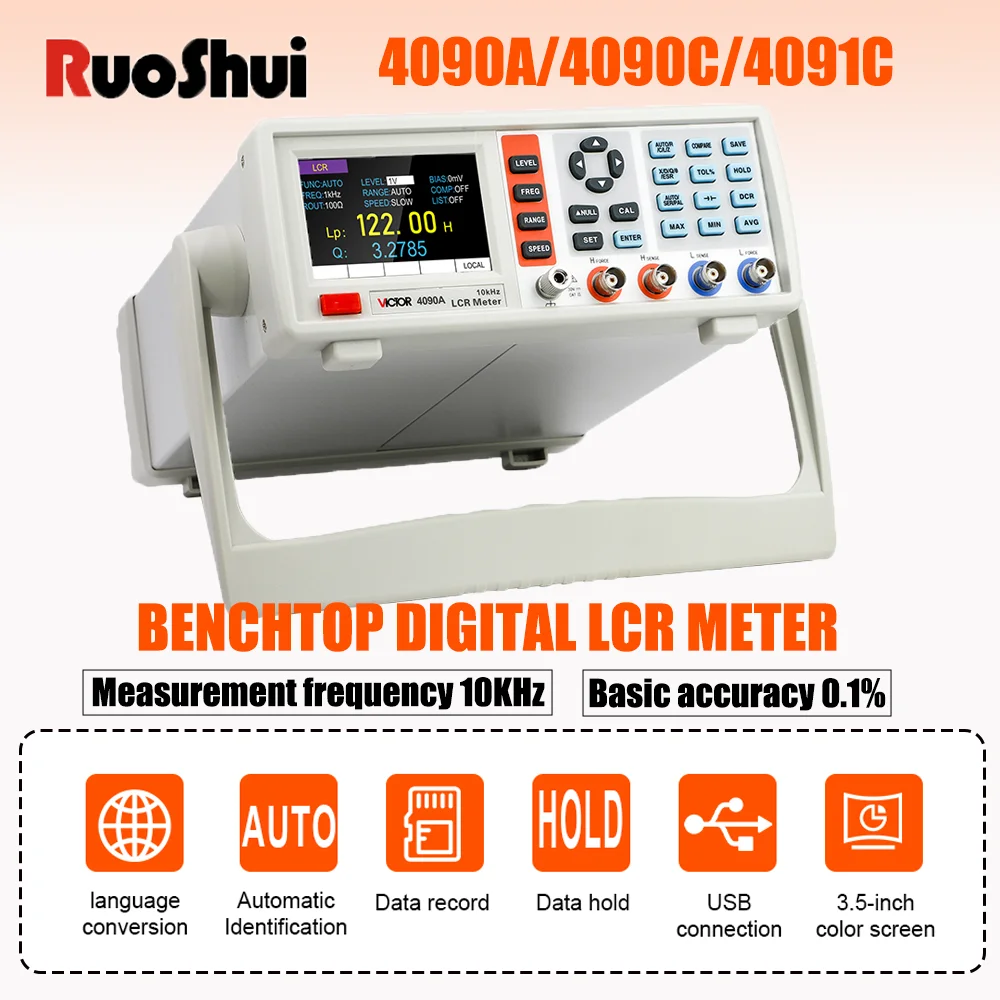 RuoShui 4090A/C 4091C Benchtop Digital LCR Meter High-accuracy 0.1% ...