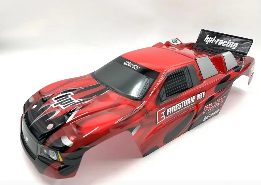 Red Body car shell 1/10 RC Stadium Truck #105845 E Firestorm 10T HPI ...