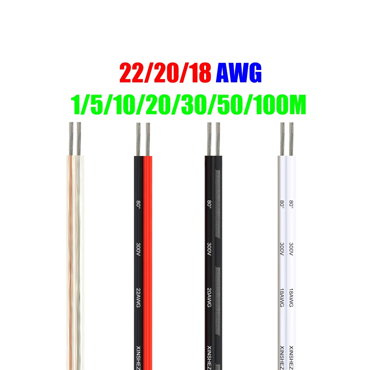 2Pin-Electrical-Wire-Jumper-Cable-22-20-18-AWG-LED-Extension-Cables-For ...