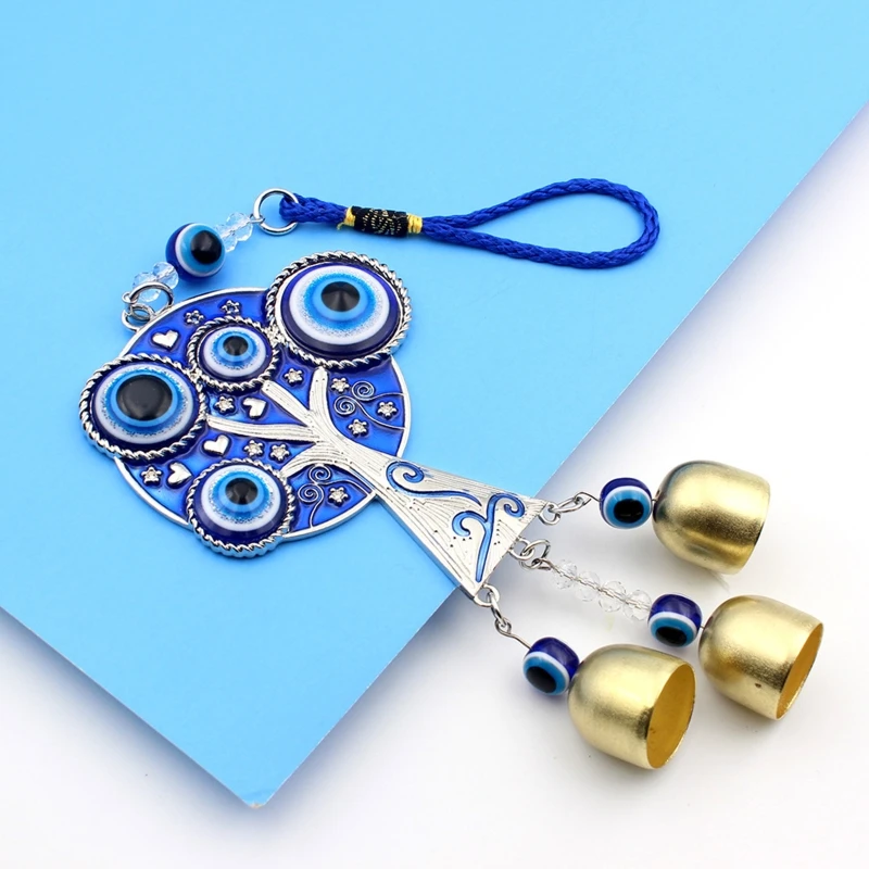 Turkish Blue Evil Eye Life Trees Windchime Lucky Charm Hanging Ornament ...
