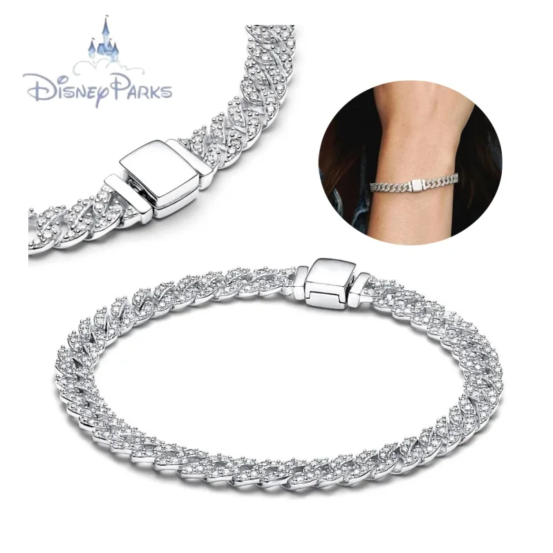 Disney-Parks-Princess-New-Silver-Plated-Glitter-Eternal-Chain-Bracelet ...
