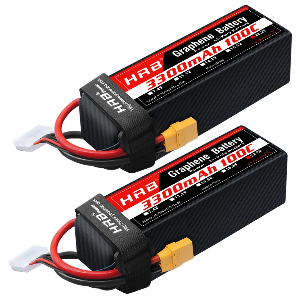 HRB-2S-3S-4S-6S-3300mah-RC-Lipo-Battery-100C-Graphene-battery-with-XT60 ...