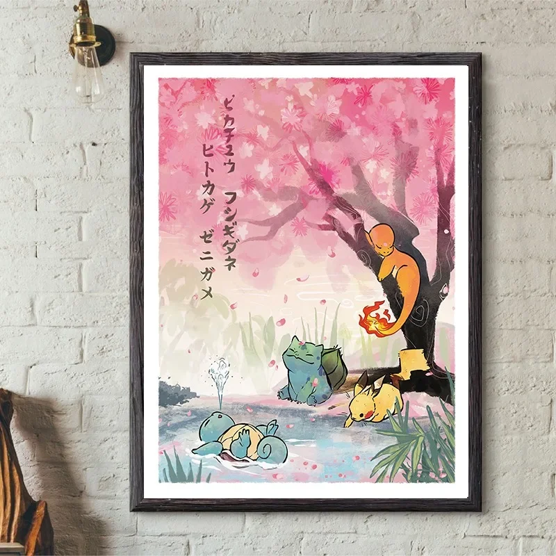 Japanese-Classic-Anime-Pokemon-Charmander-Canvas-Artwork-Painting ...