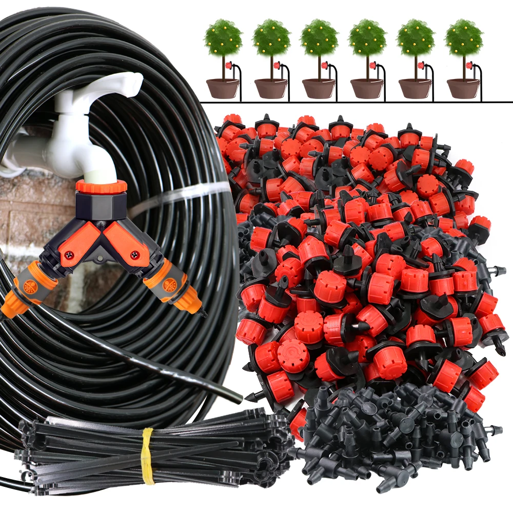 Garden Adjustable Dropper Drip Irrigation Kit for Farmland Bonsai ...