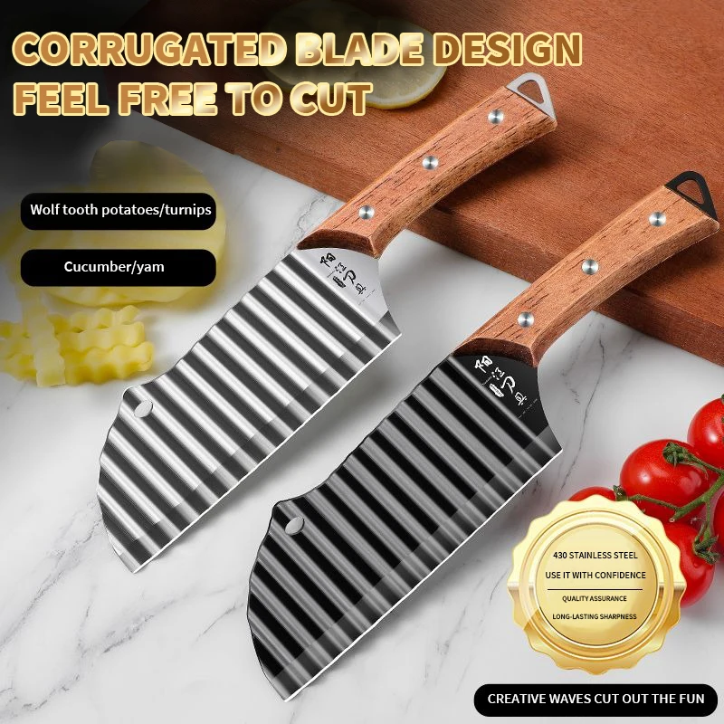 Wolf-tooth-potato-cutter-corrugated-knife-stainless-steel-potato-chip ...