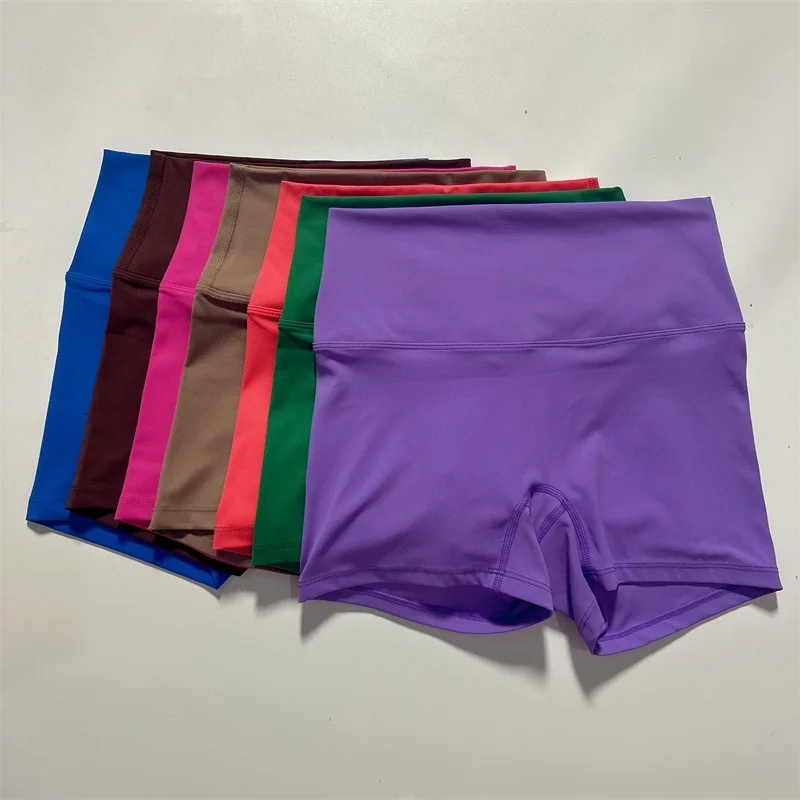 sexy-Solid-Color-High-Waist-Yoga-ultrashort-Leg-Soft-Women-gym-athletic ...