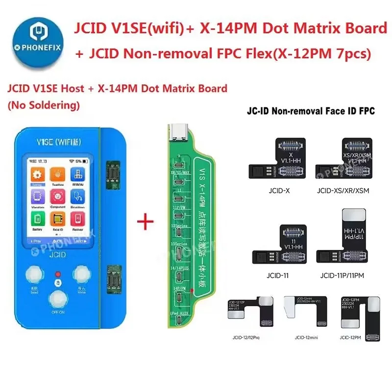 JCID 오리지널 JC 페이스 ID/트루 톤 배터리 보드, JC V1SE / V1S 프로 프로그래머 지원, 아이폰 XR XS ...