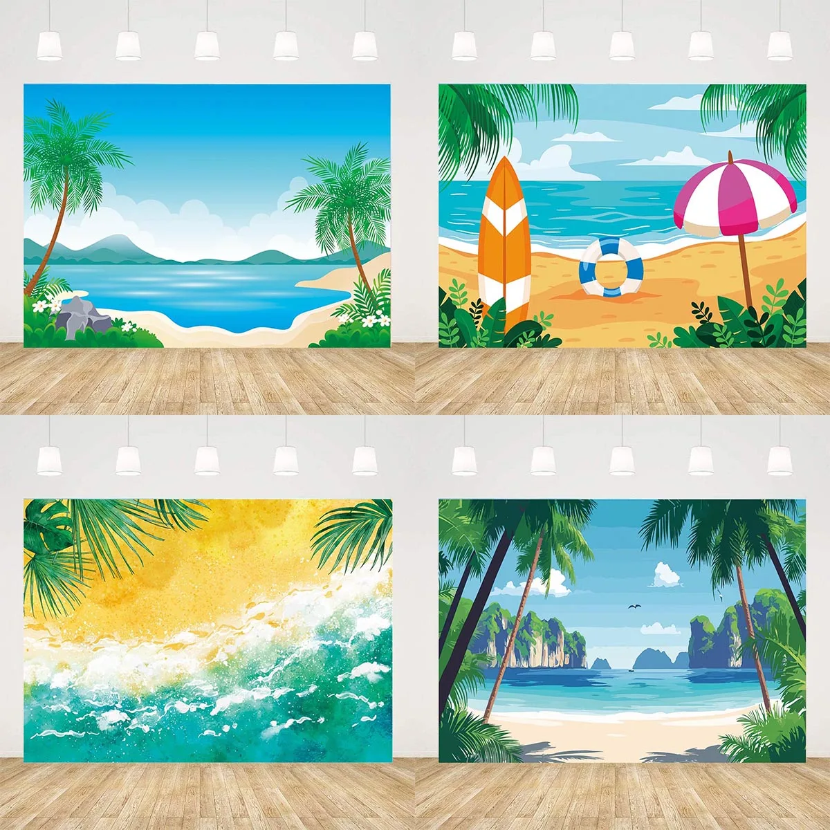Tropical Beach Backdrop Natural Summer Vacation Themed Background ...
