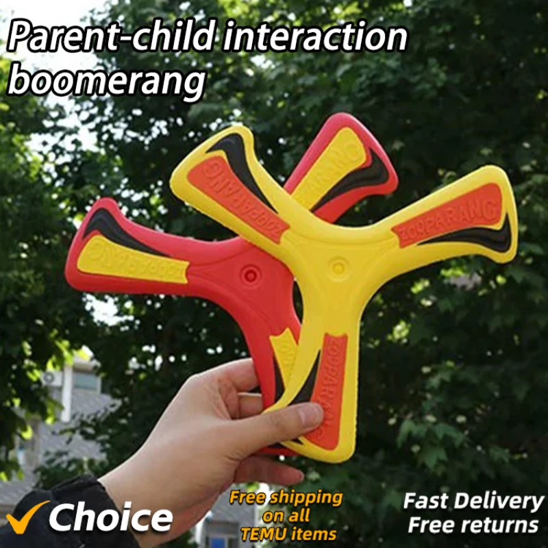 Newest-Children-Boomerang-Soft-Three-leaf-Cross-Adult-kids-Interactive ...