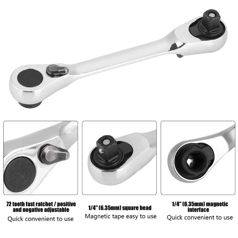 Quick Small Wrench Batch Head Tool Mini Ratchet Wrench Double Headed ...