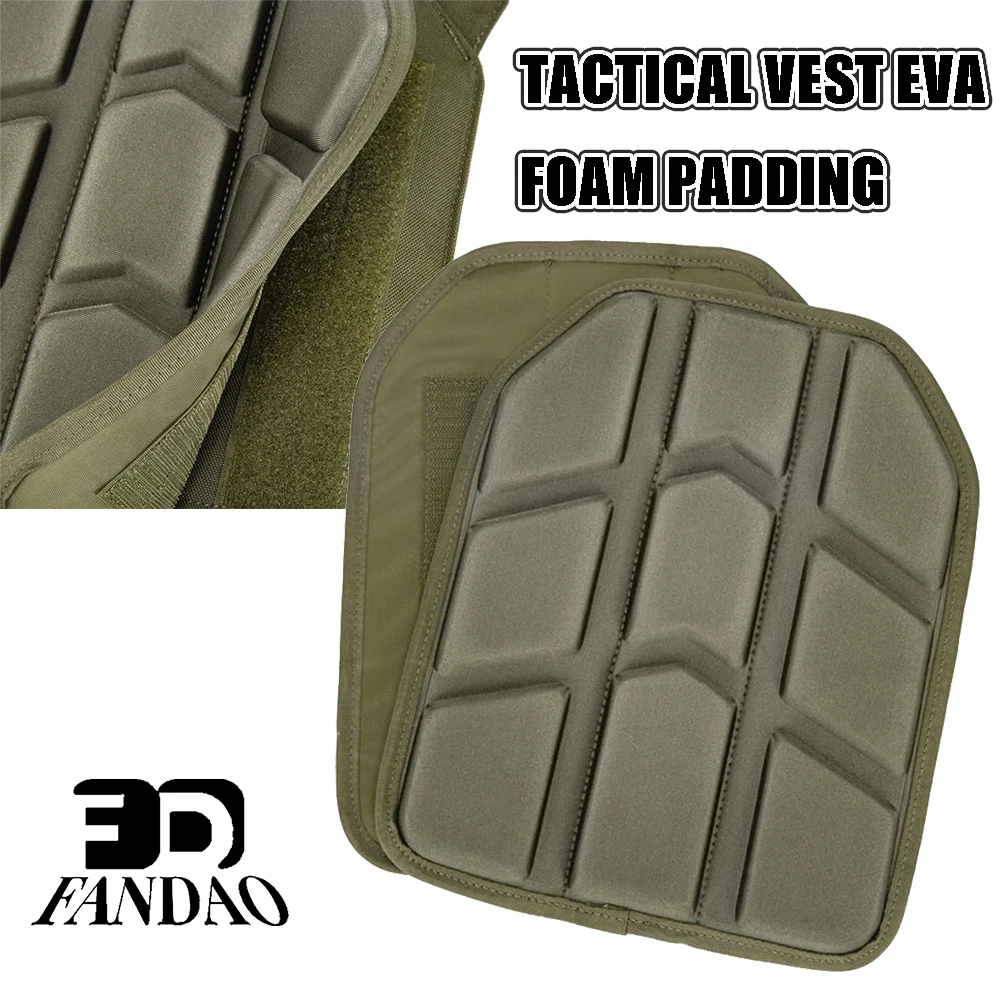 2pcs Tactical Vest EVA Foam Padding Breathable Soft Molded Insert Pad ...