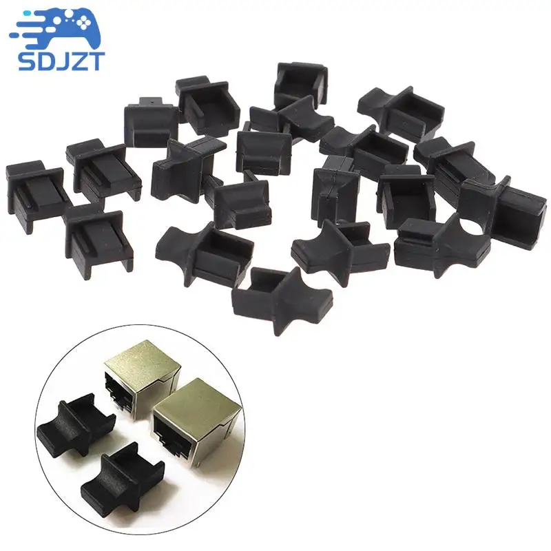 20pcs-Ethernet-Hub-Port-RJ45-Anti-Dust-Cover-Cap-Protector-Plug-RJ45 ...