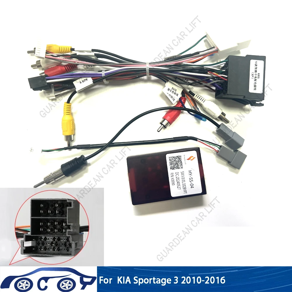 Player Android 16 Pin Power Cable For KIA Sportage 3 Sportage R 2010 ...