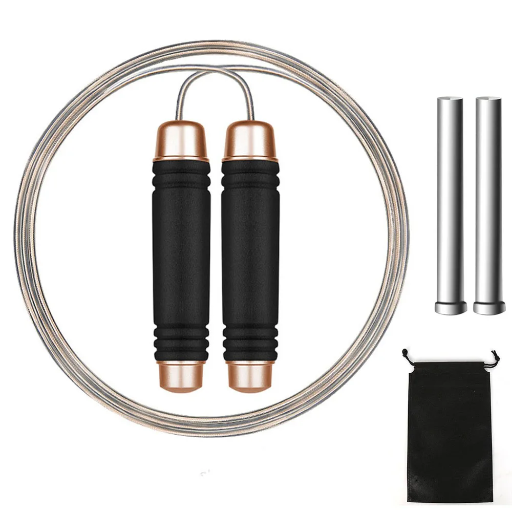 Loaded-Speed-Jump-Rope-Steel-Wire-Skipping-Rope-Exercise-Adjustable ...