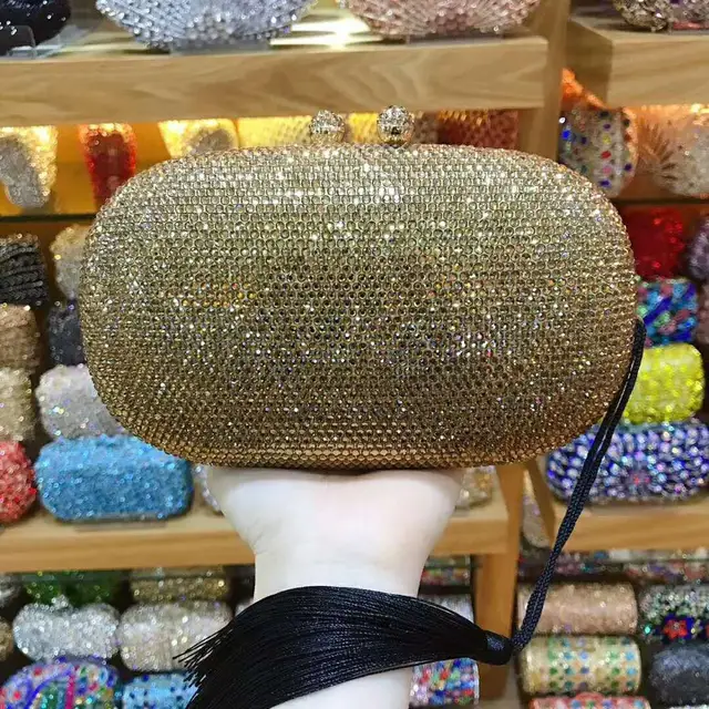 28 Colors Women Orange/Green Evening Bags Stones Clutch Bags for ...