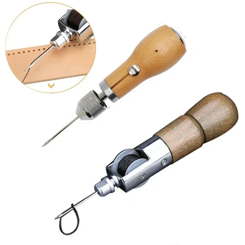 DIY-Leather-Sewing-Awl-Kit-Waxed-Thread-Hand-Sewing-Tools-Leather-Craft ...