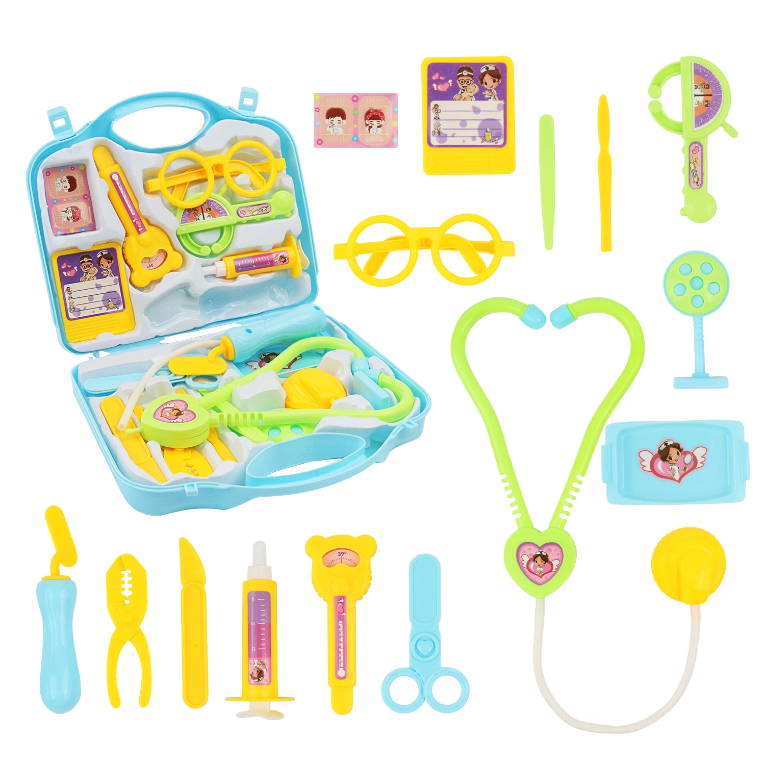 Pretend-Play-Doctor-Set-Kids-Doctor-Playset-Kit-Toys-15PCS-Pretend-Play ...