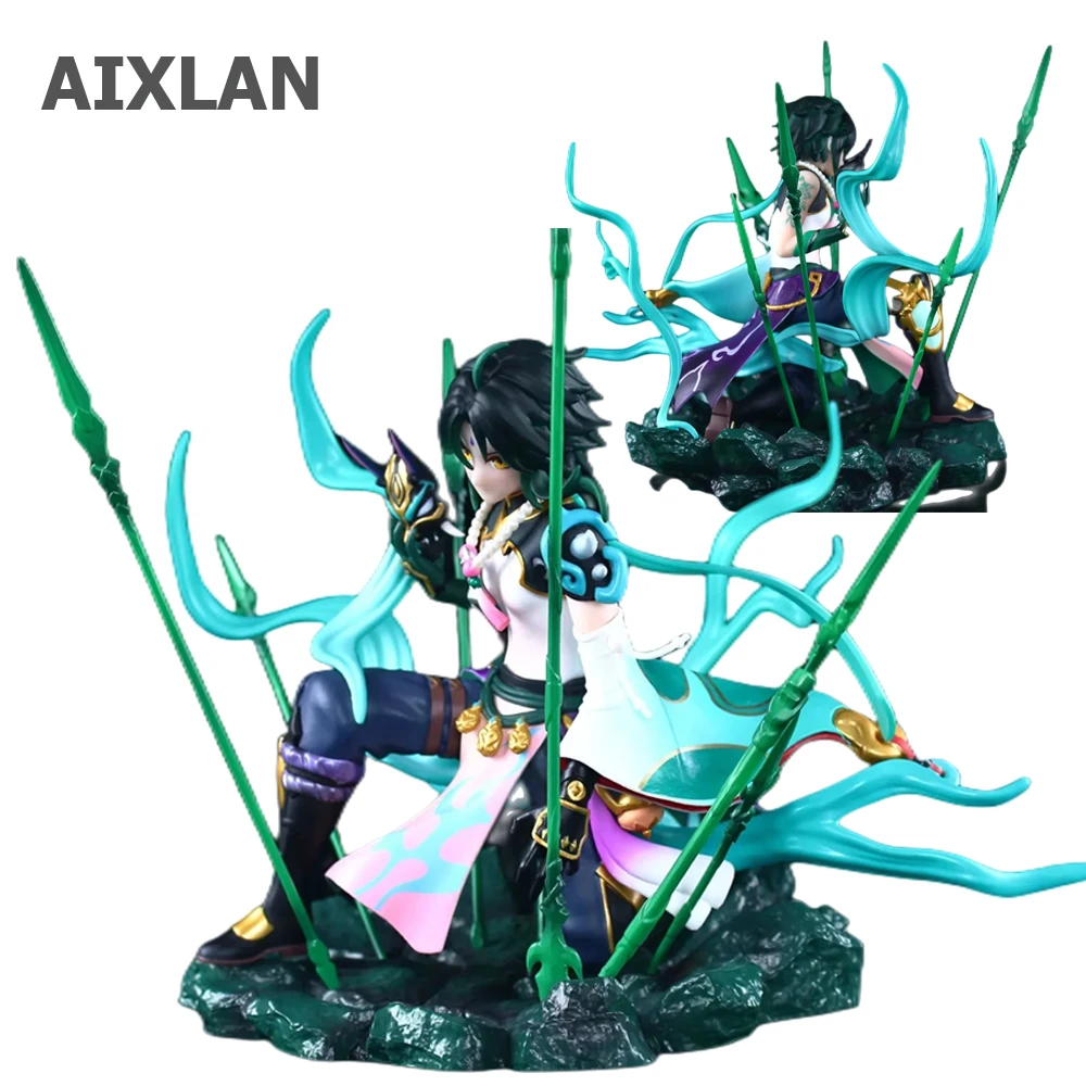 22cm-Genshin-Impact-Anime-Figure-Xiao-PVC-Action-Figure-Hu-Tao-Paimon ...