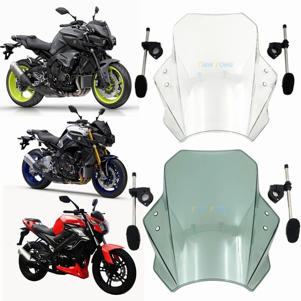 Moto-Windscreen-Adjustable-Windshield-Spoiler-Extension-Deflector-For ...