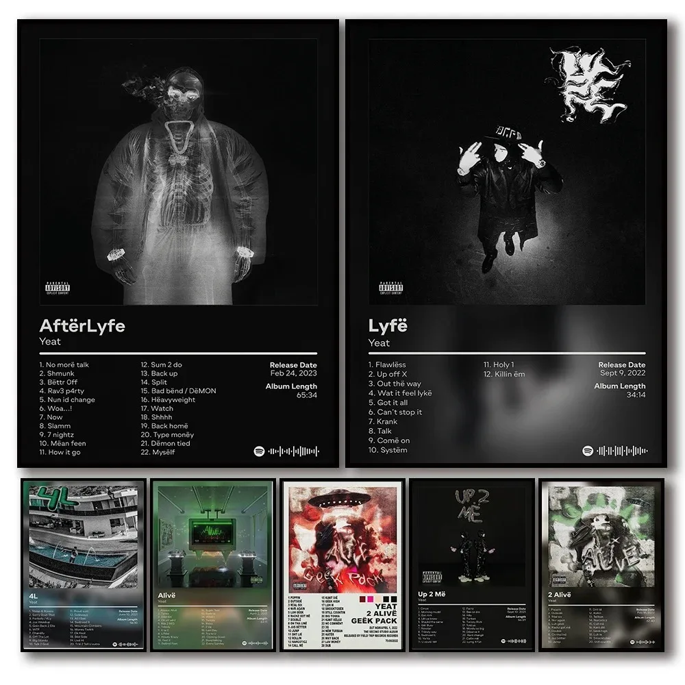 American-Pop-Hip-Hop-Rapper-Yeat-Posters-Music-Album-Afterlyfe ...