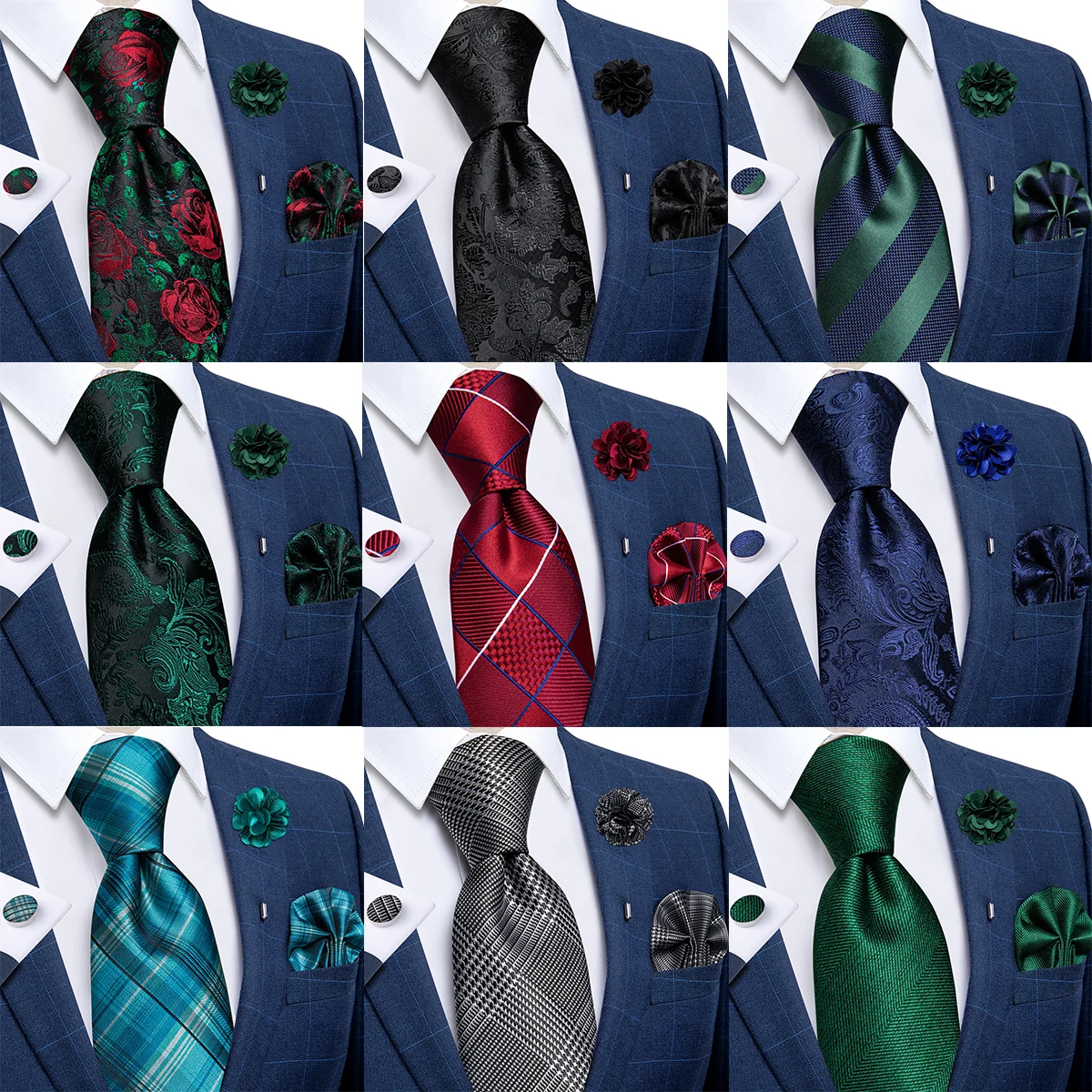 Ties-for-Men-2023-New-Fashion-Men-s-8cm-Necktie-with-Brooch-Pin-Pocket ...
