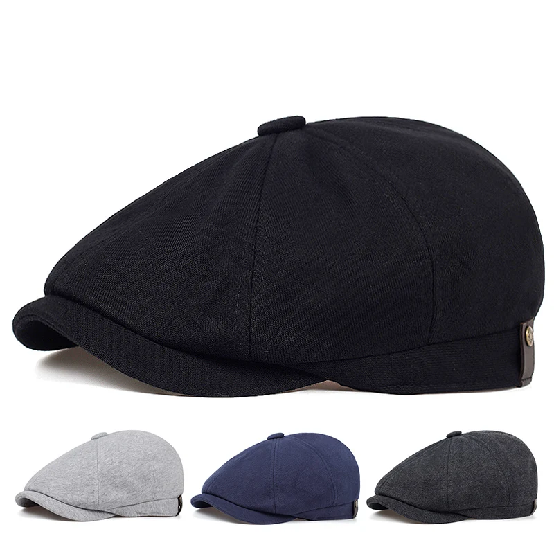 Retro-Newsboy-Caps-Men-British-Painters-Hats-Autumn-Winter-Berets-Side ...