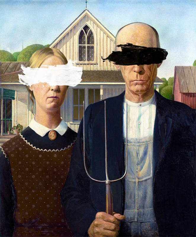 Grant Wood American Gothic Parody