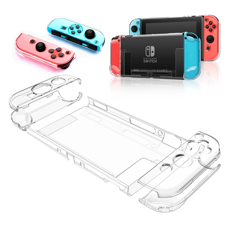 Para interruptor funda transparente tipo esmerilado Joycon cubierta ...