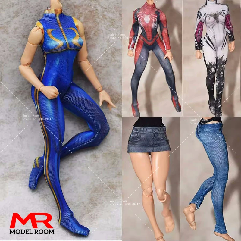 1-12-Scale-Female-Cosplay-Combat-Suit-Bodysuit-Jumpsuit-Clothes-Model ...