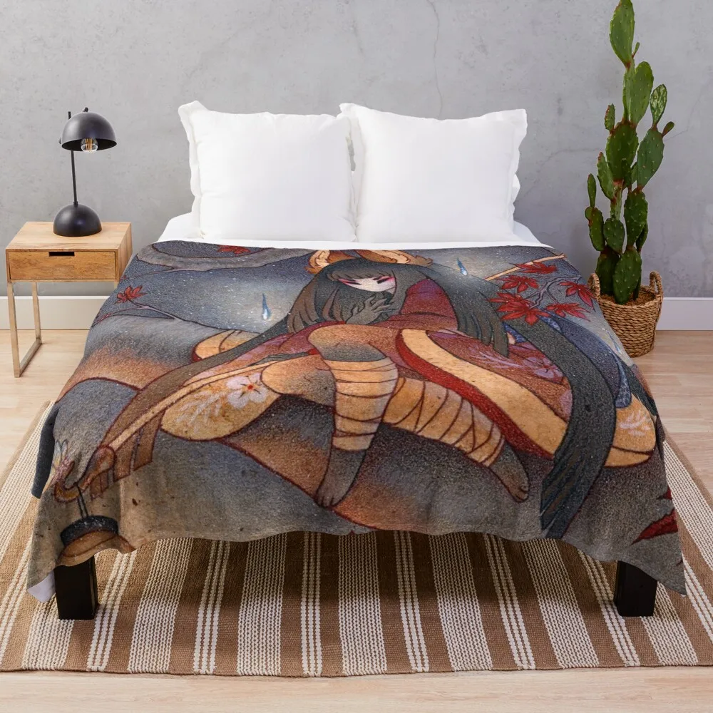 Lantern-Light-Kitsune-Yokai-TeaKitsune-Throw-Blanket.jpg