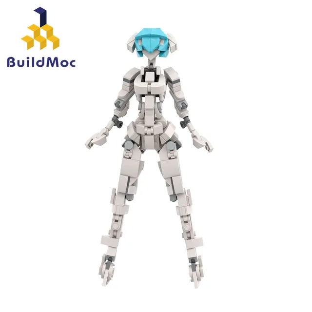 BuildMoc Mecha Female Robot Girl Angel Bunny Building Blocks Kit Wing ...
