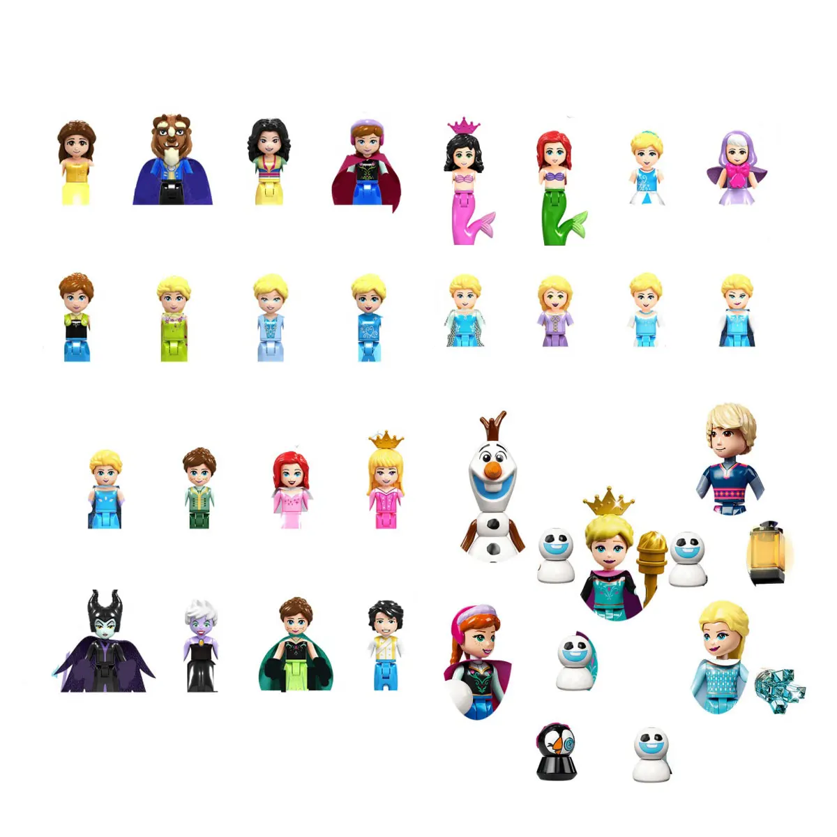 Disney movies Building Blocks Anime Kawaii Cartoon mini Action Children ...