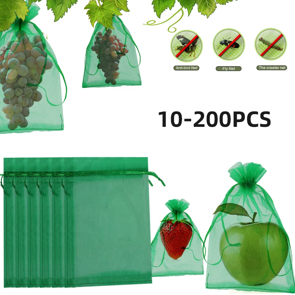 10-200PCS Fruit Protection Bag Grape Insect Proof Nylon Bags ...